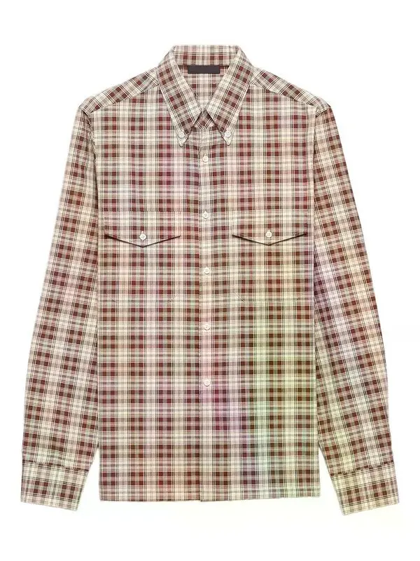 Prada Checked-pattern Patch-pocket Shirt