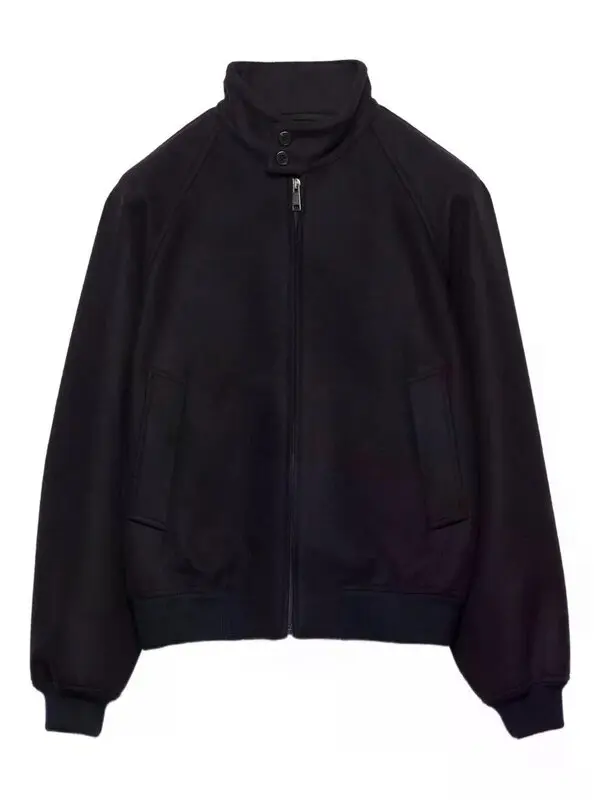 Prada Raglan-sleeve Ribbed Jacket