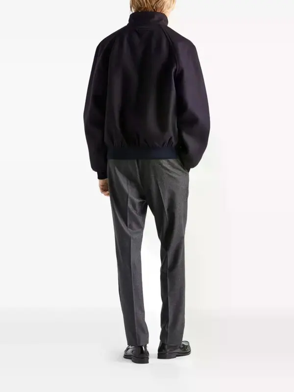 Prada Raglan-sleeve Ribbed Jacket