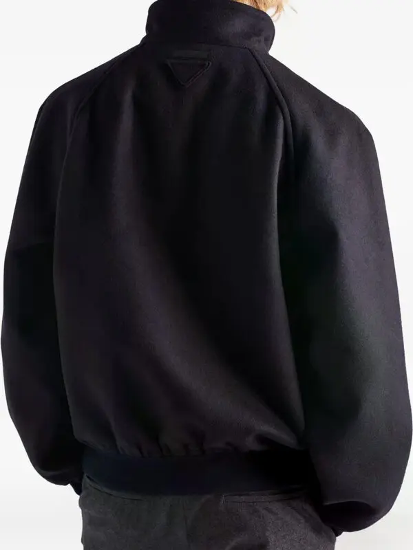 Prada Raglan-sleeve Ribbed Jacket
