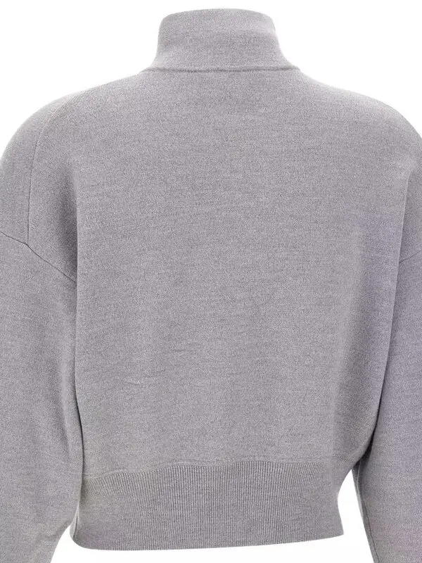 Victoria Beckham High-neck Zip-front Sweatshirt