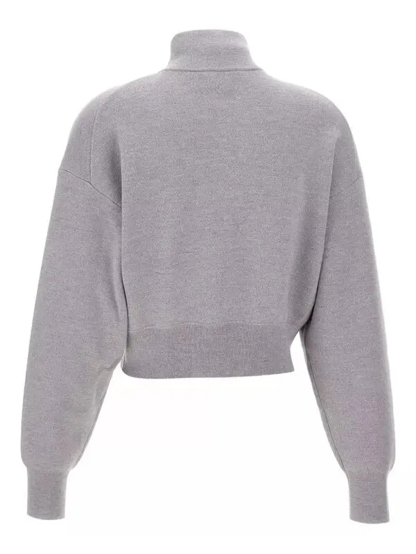 Victoria Beckham High-neck Zip-front Sweatshirt