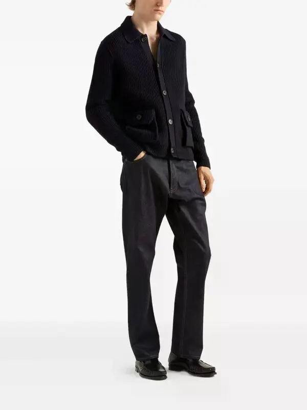 Prada Straight-leg Jeans With Back Strap - Blue