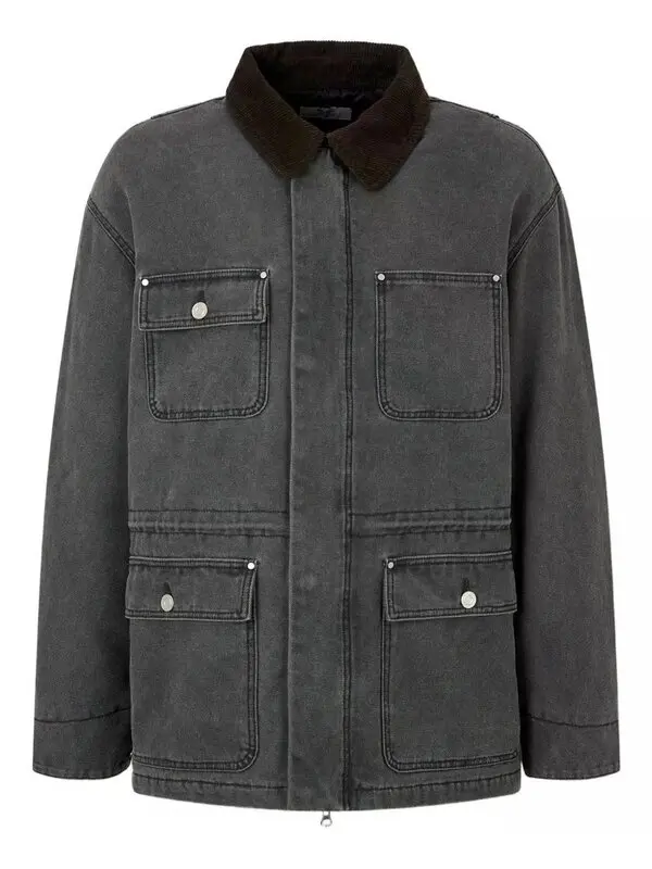 STUDIO TOMBOY Corduroy-collar Pocket Jacket