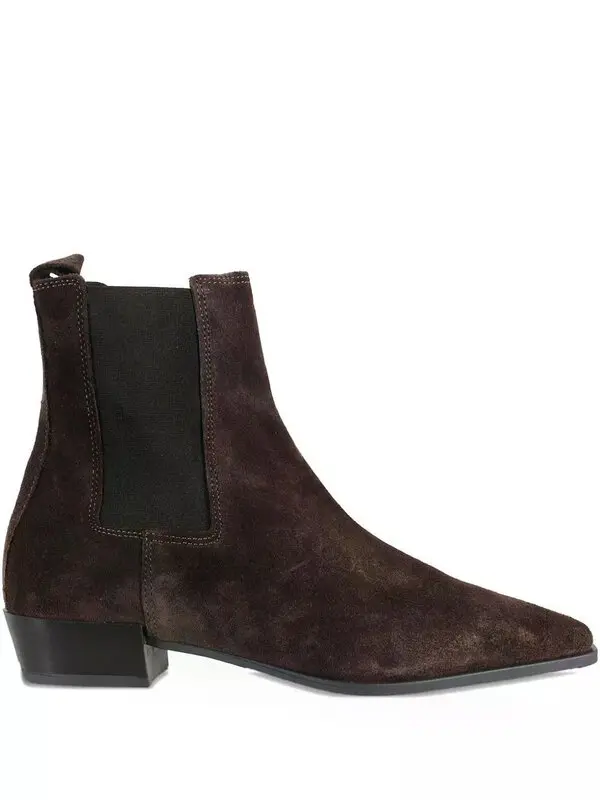 COPENHAGEN  30mm Elastic-side Pointed-toe Suede Boots