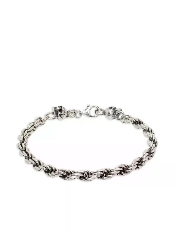 Emanuele Bicocchi Rope Chain Skull Bracelet