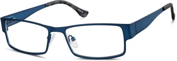 Zenni Rectangle Eyeglasses Stainless Steel Full Rim Frame - Blue