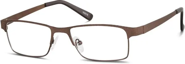 Zenni Rectangle Full Rim Eyeglasses - Brown