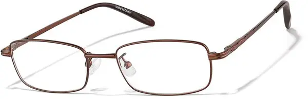 Zenni Rectangle Full Rim Eyeglasses - Brown