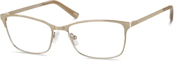 Zenni Rectangle Full Rim Eyeglasses - Gold
