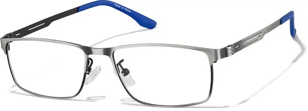 Zenni Rectangle Full Rim Eyeglasses - Gray