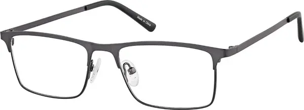 Zenni Rectangle Full Rim Eyeglasses - Gray