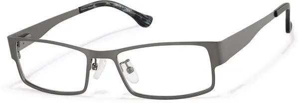 Zenni Rectangle Full Rim Eyeglasses - Steel Gray