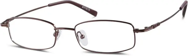 Zenni Rectangle Full Rim Eyeglasses - Brown