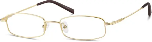 Zenni Rectangle Full Rim Eyeglasses - Gold