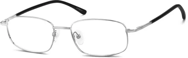 Zenni Lightweight Rectangle Full Rim Eyeglasses - Silver