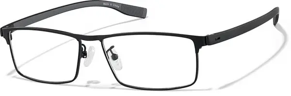 Zenni Rectangle Full Rim Frame - Black