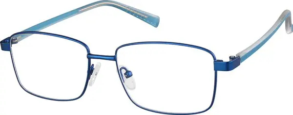 Zenni Rectangle Full Rim Frame Eyeglasses - Blue