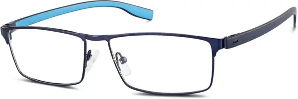 Zenni Rectangle Full Rim Frame Glasses - Blue