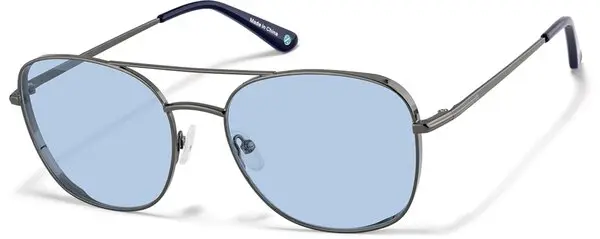 Zenni Vintage Aviator Sunglasses With Stainless Steel Full Rim Frame - Gray