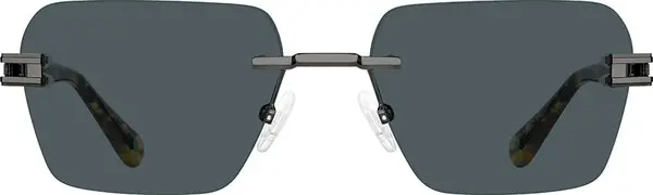 Zenni Rimless Square Frame Eyeglasses - Gray
