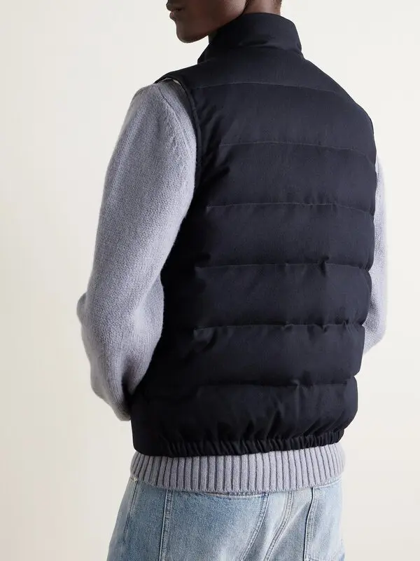 Eleventy Quilted Wool Down Gilet