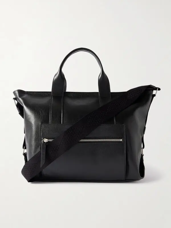 METIER Racer Full-grain Leather Tote Bag - Black