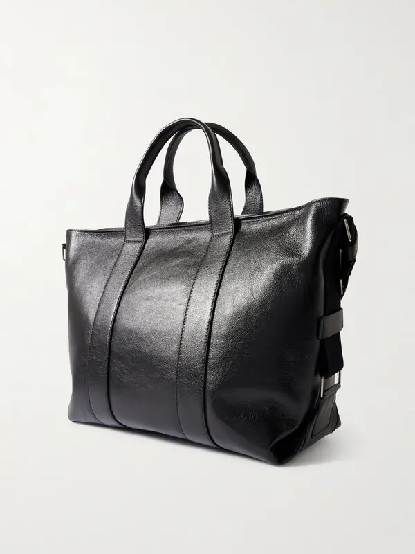 METIER Racer Full-grain Leather Tote Bag