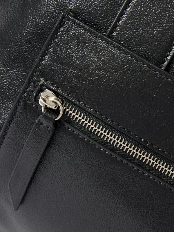 METIER Racer Full-grain Leather Tote Bag