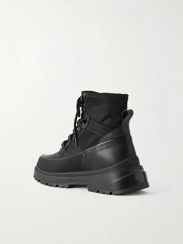 Canada Goose Keystone Leather And Twill Boots - Black