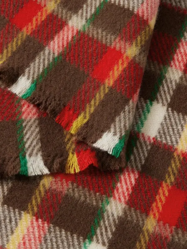 DRAKE'S Checked Wool Scarf