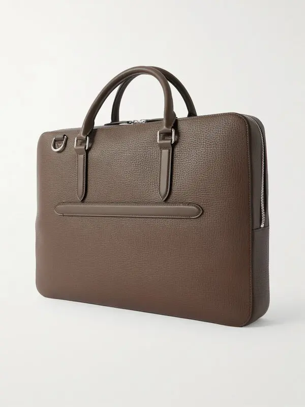Smythson Full-grain Leather Briefcase