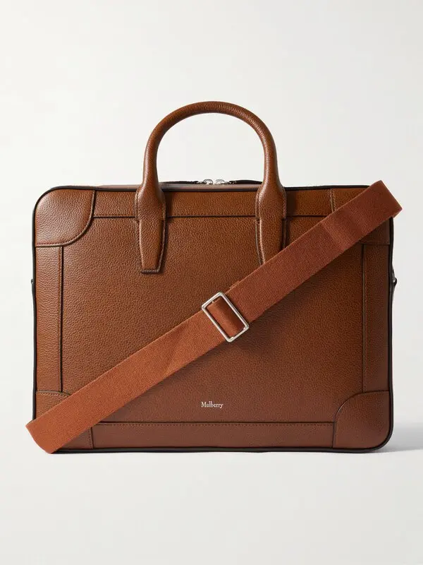 Mulberry Belgrace Full-grain Leather Briefcase - Brown
