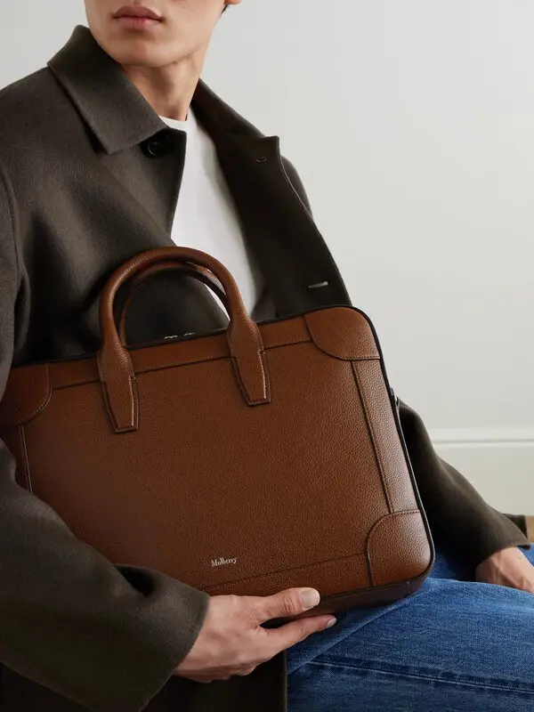 Mulberry Belgrace Full-grain Leather Briefcase
