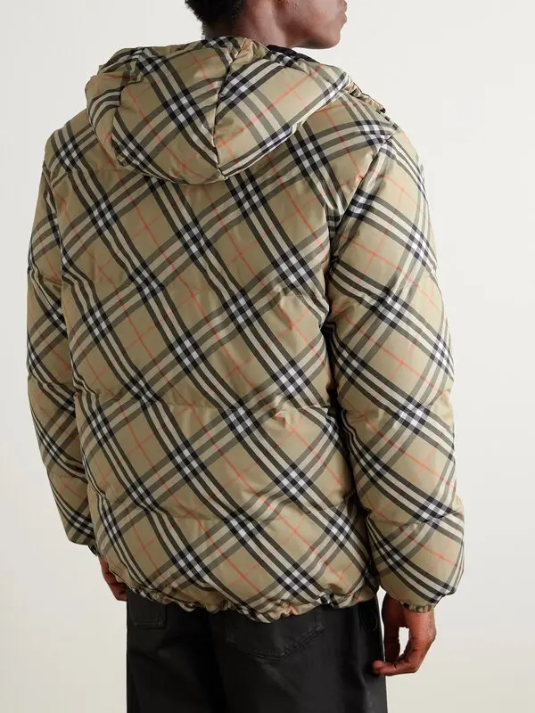 Burberry Reversible Checked Quilted Shell Hooded Down Jacket