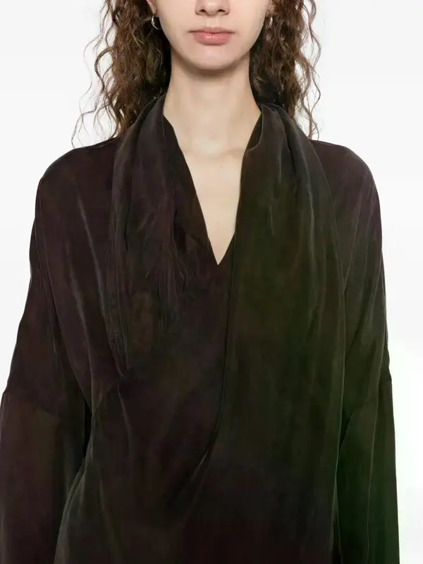 YEAREAST Asymmetric Wrap Blouse