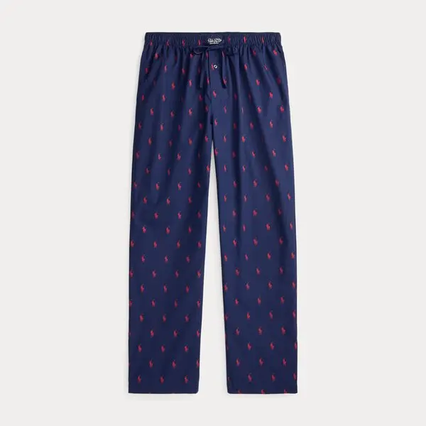 Ralph Lauren Polo Pony Pajama Pant - Cruise Navy/red Aopp