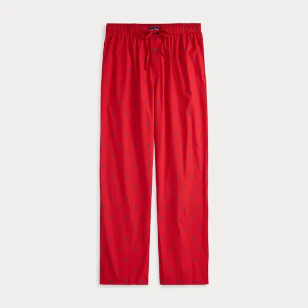 Ralph Lauren Polo Pony Pajama Pant - Rl 2000 Red/navy Aopp