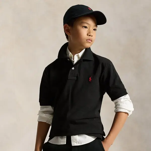Ralph Lauren The Iconic Mesh Polo Shirt - Black