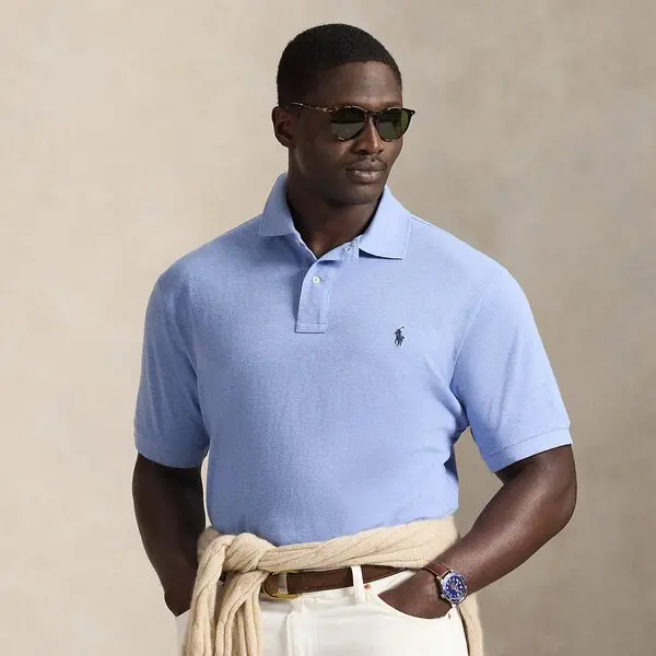 Ralph Lauren The Iconic Mesh Polo Shirt - Isle Heather