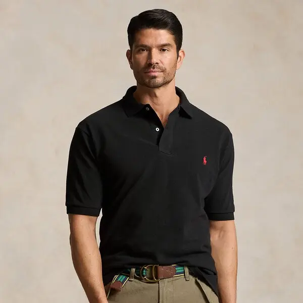 Ralph Lauren The Iconic Mesh Polo Shirt - Polo Black/red