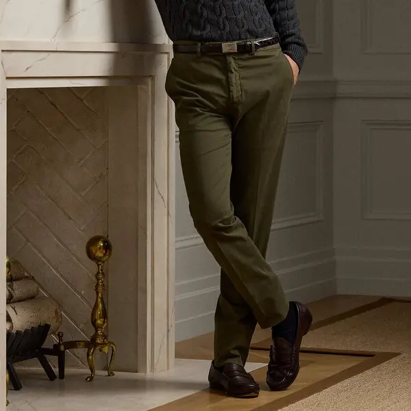 Ralph Lauren Slim Fit Stretch Chino Trouser - Thicket Moss