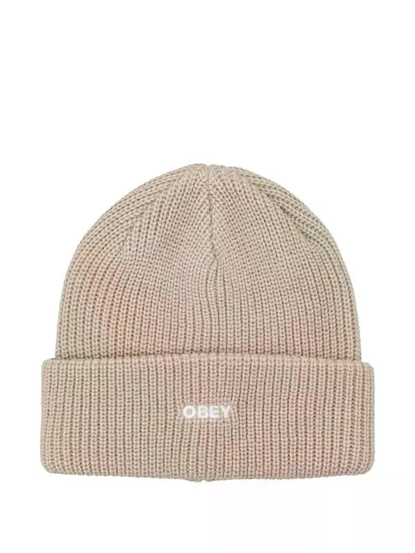 Obey Future Ribbed Beanie - Grey