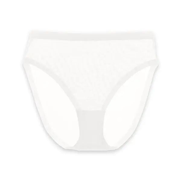 EBY High Cut Panties, Seamless - Pearl Sheer
