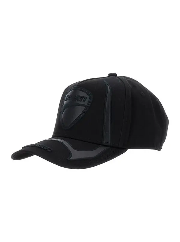 Dsquared2 X Ducati Cotton Baseball Cap With Logo - Black
