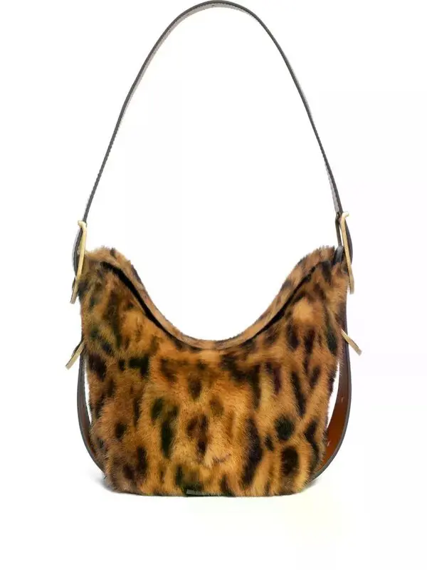 Zadig&Voltaire Small Jane Leopard Print Shoulder Bag - Brown