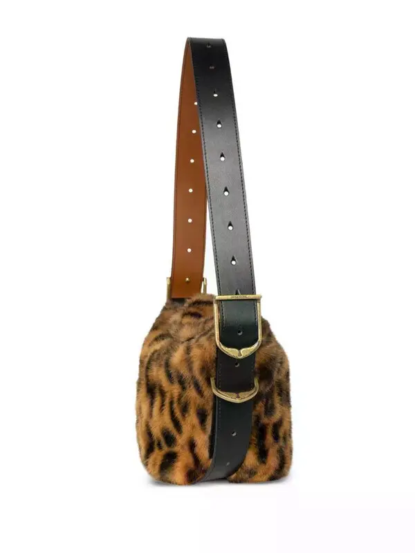 Zadig&Voltaire Small Jane Leopard Print Shoulder Bag - Brown