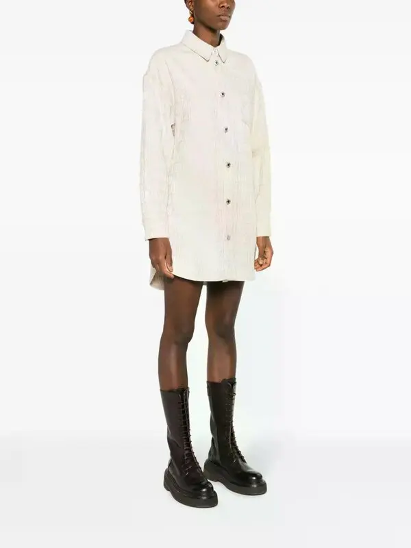 Moschino Jacquard Logo Shirt Minidress