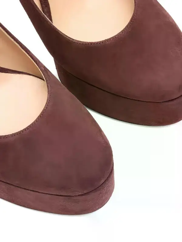 Casadei 130mm Patty Platform Slingback Pumps - Brown