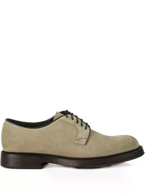 DOUCAL'S Lace-up Suede Derby Shoes - Neutrals